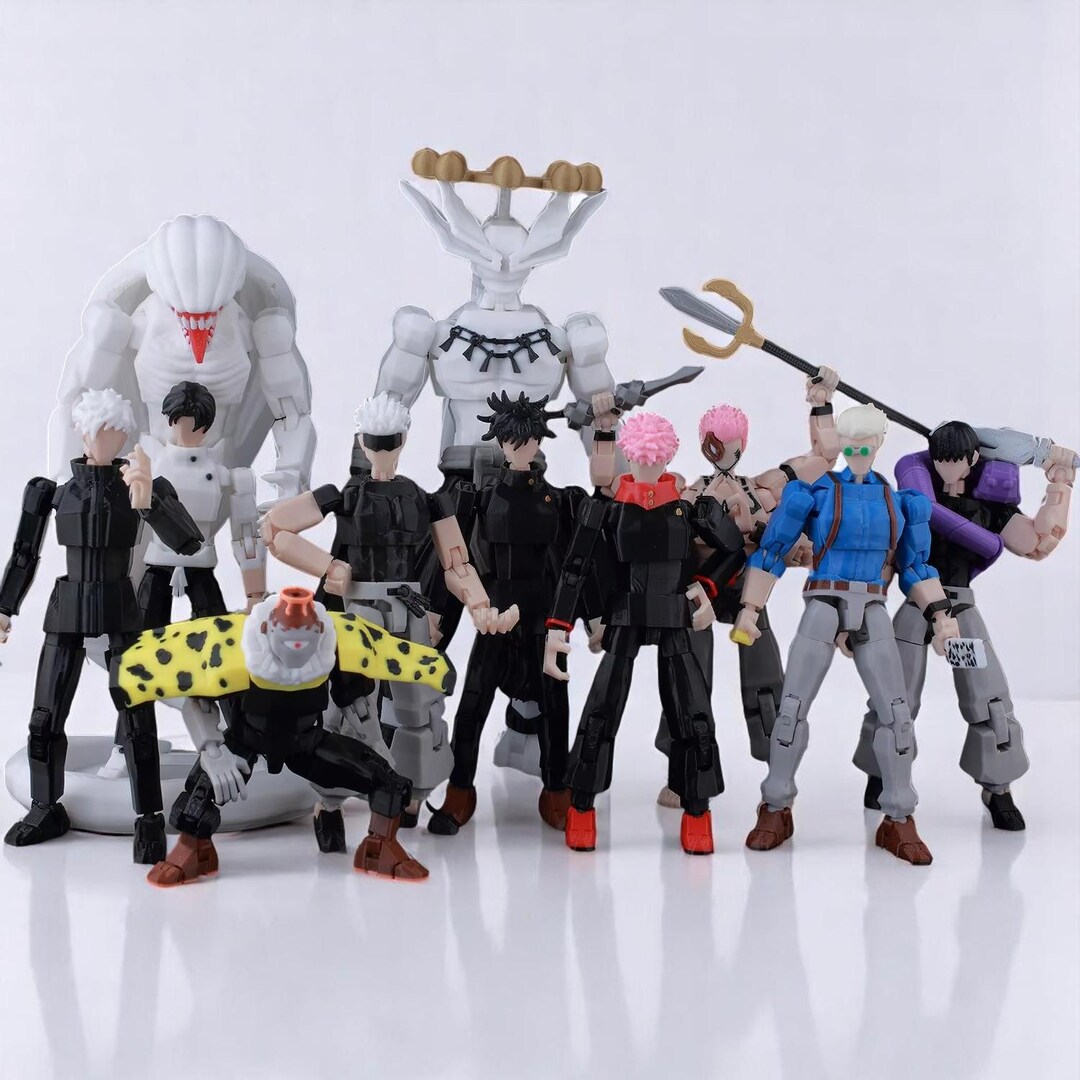 Jujutsu Kaisen 3D Printed Action Figures, Gojo Satoru Toji Yuji Sukuna ...