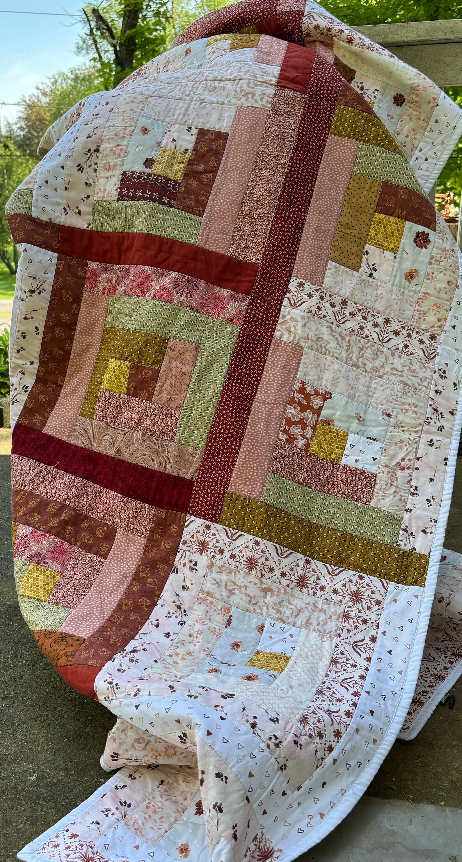 Handmade Artisan Log Cabin Style Quilt - Etsy
