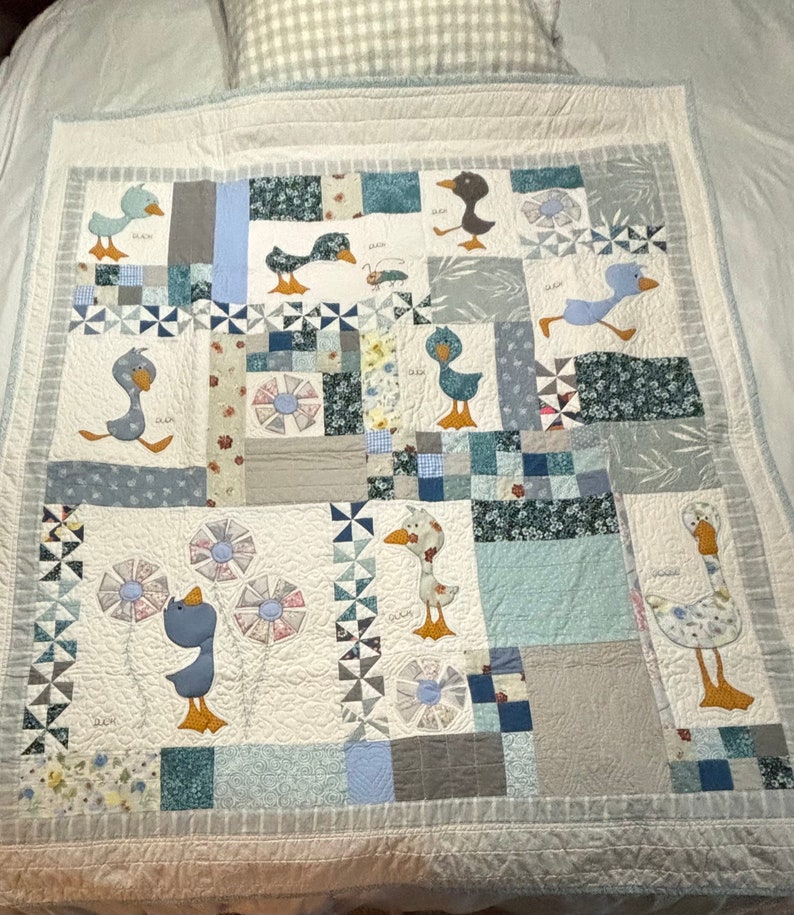 Artisan Appliquéd Baby/toddler Quilt With Optional Embroidered ...