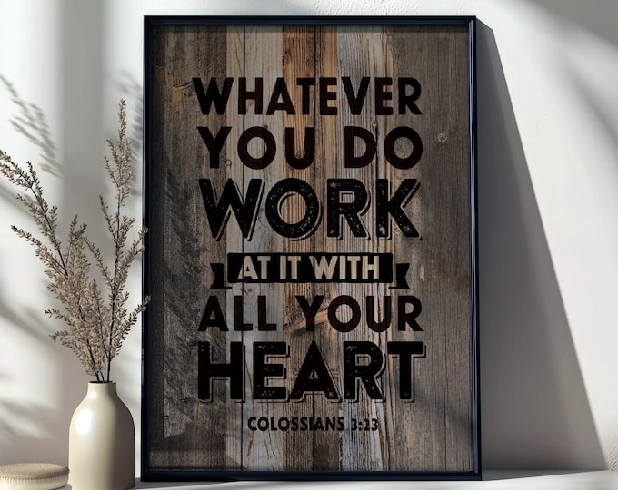Inspirational Bible Verse Wall Art work at It With All Your Heart ...
