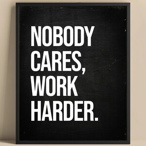 10 Things That Require Zero Talent Print, Motivational Office Wall Art ...