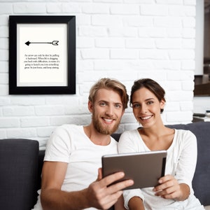 Arrow Motivational Quote Print, Inspirational Wall Art Gift, Focus and ...