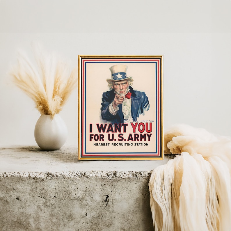Uncle Sam I Want You for U.S. Army - Iconic Recruitment Poster ...