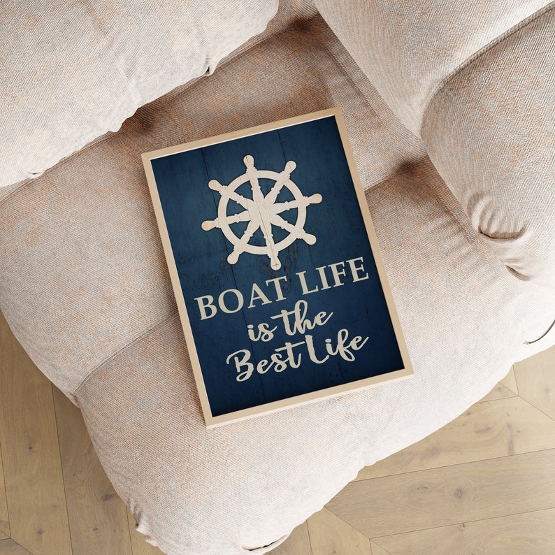 Boat Life is the Best Life Poster, Nautical Wall Art, Coastal Home ...
