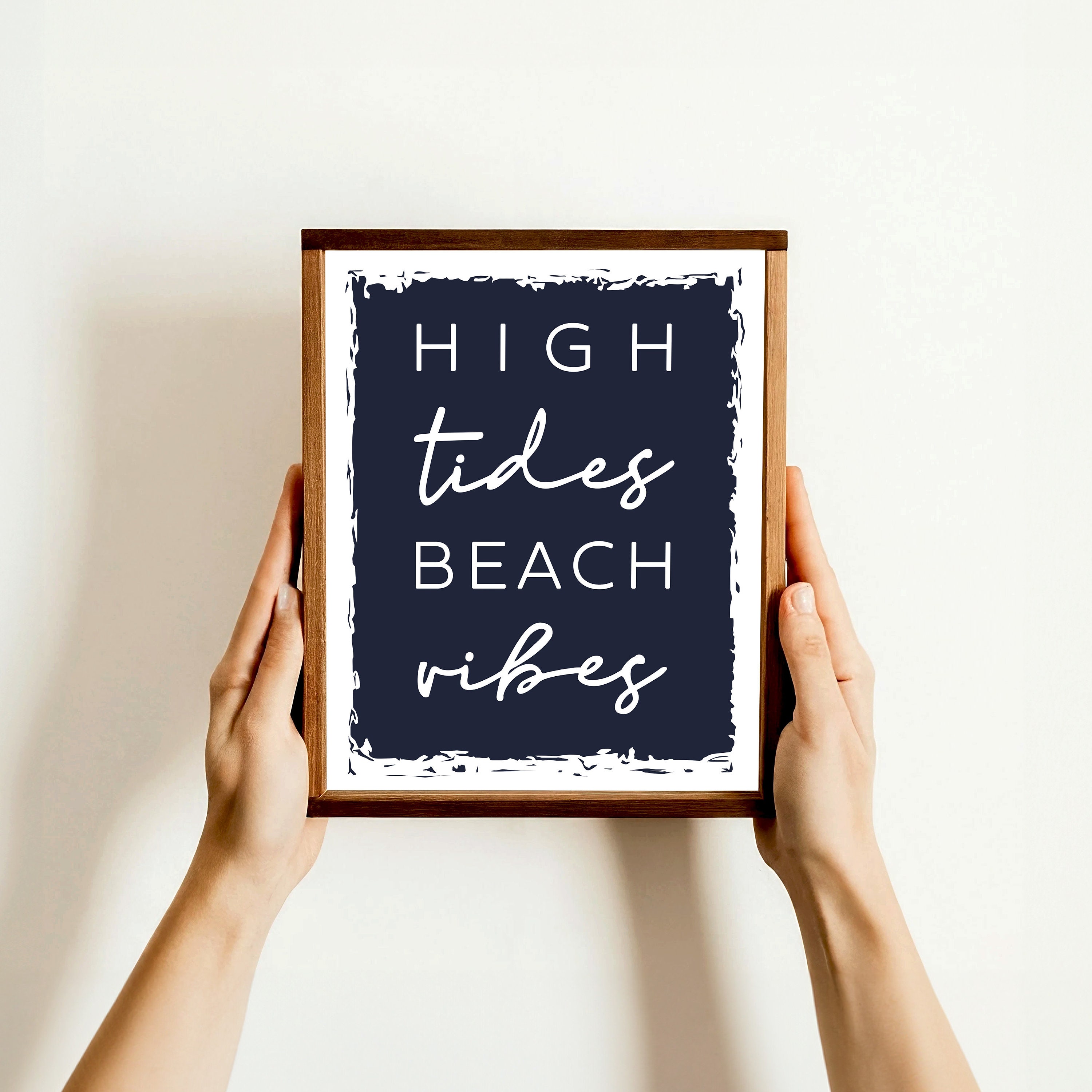 High Tides Beach Vibes Print, Coastal Wall Art, Beach Themed Decor ...
