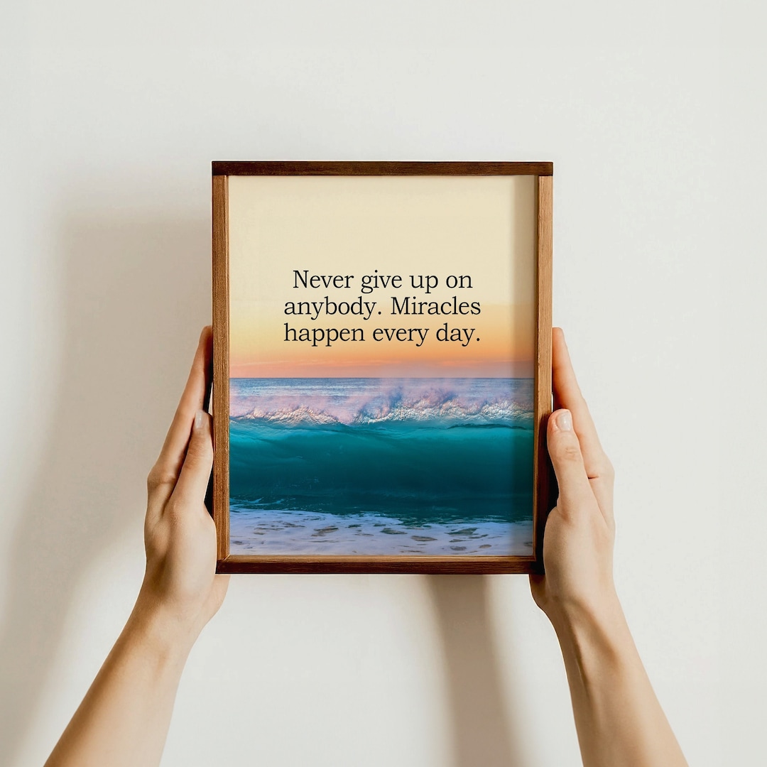Miracles Happen Every Day Poster, Inspirational Quote Wall Art ...