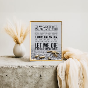 Lord Make Me Fast and Accurate Wall Art - Tactical Prayer Poster ...