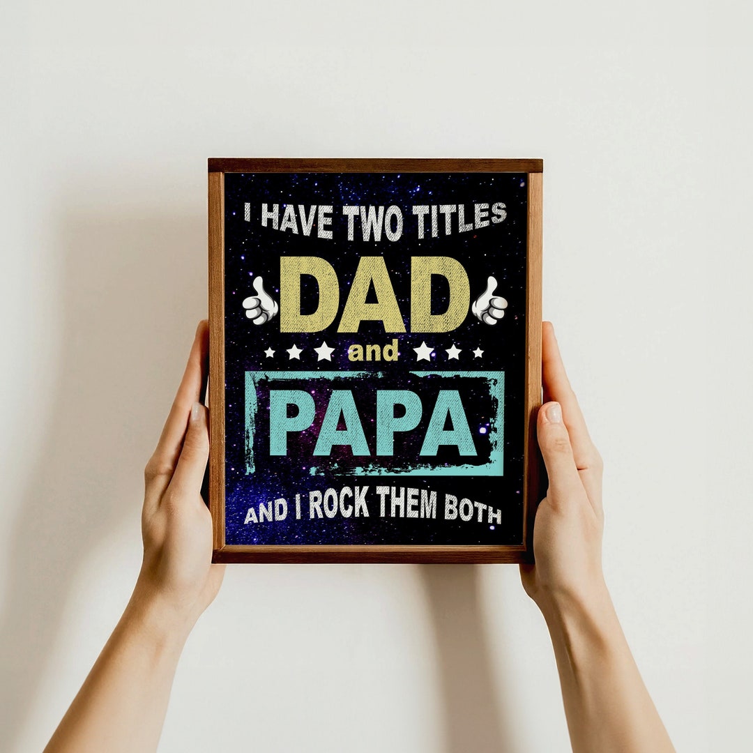 Dad and Papa Wall Art, Gift for Dad, Gift for Grandpa, Father's Day ...