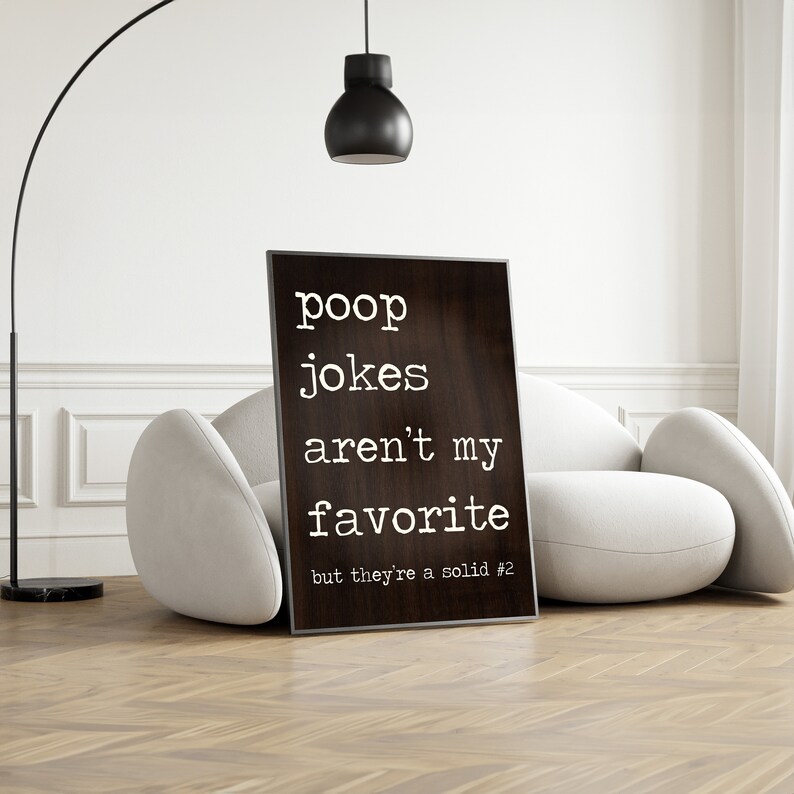 Funny Bathroom Art, Poop Jokes Print, Bathroom Humor Poster, Humorous ...
