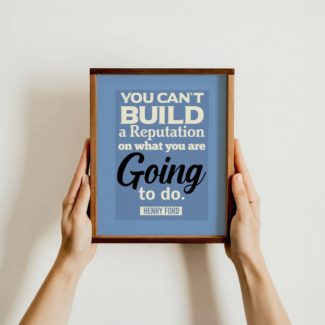 Henry Ford Quote Poster, Inspirational Motivational Wall Art ...