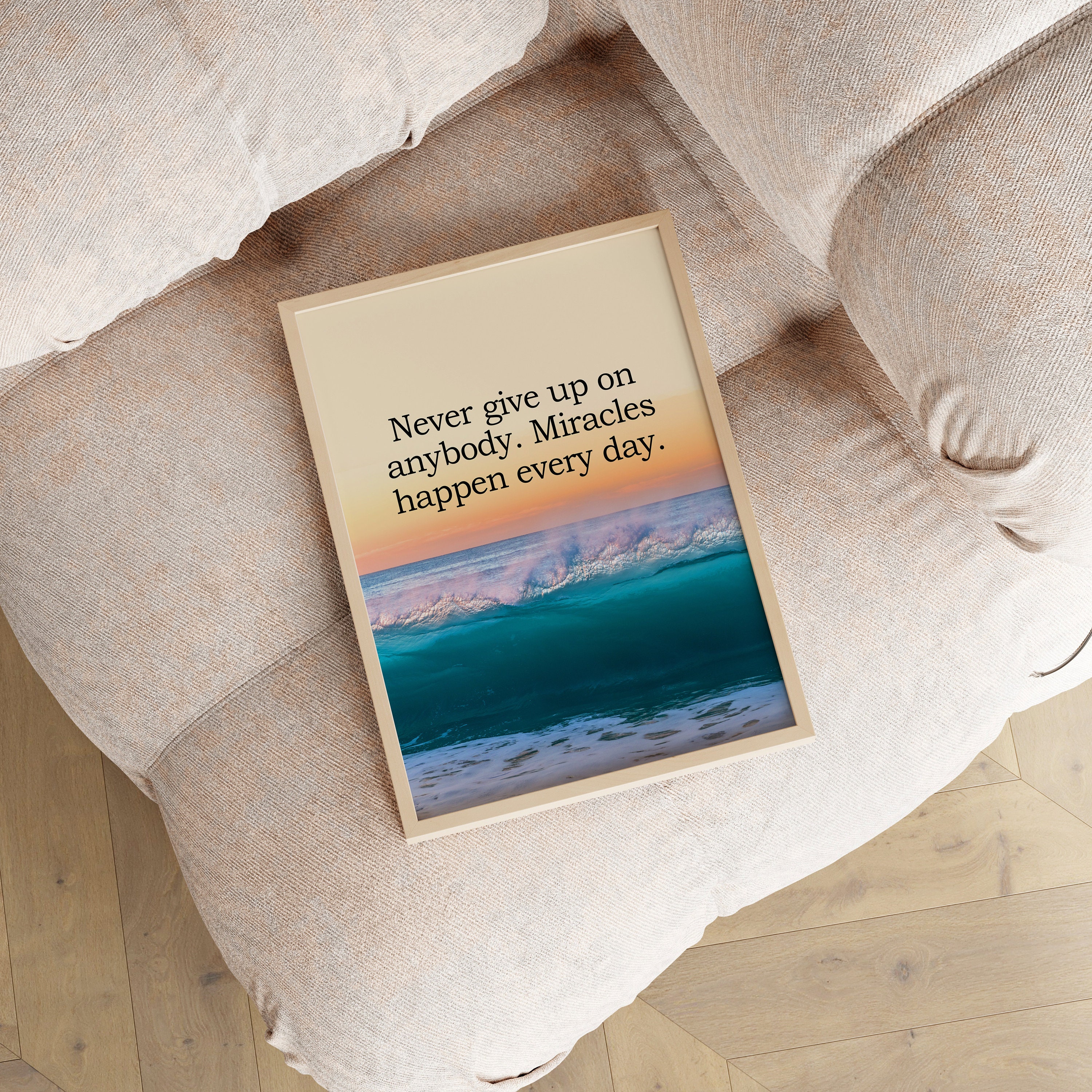 Miracles Happen Every Day Poster, Inspirational Quote Wall Art ...