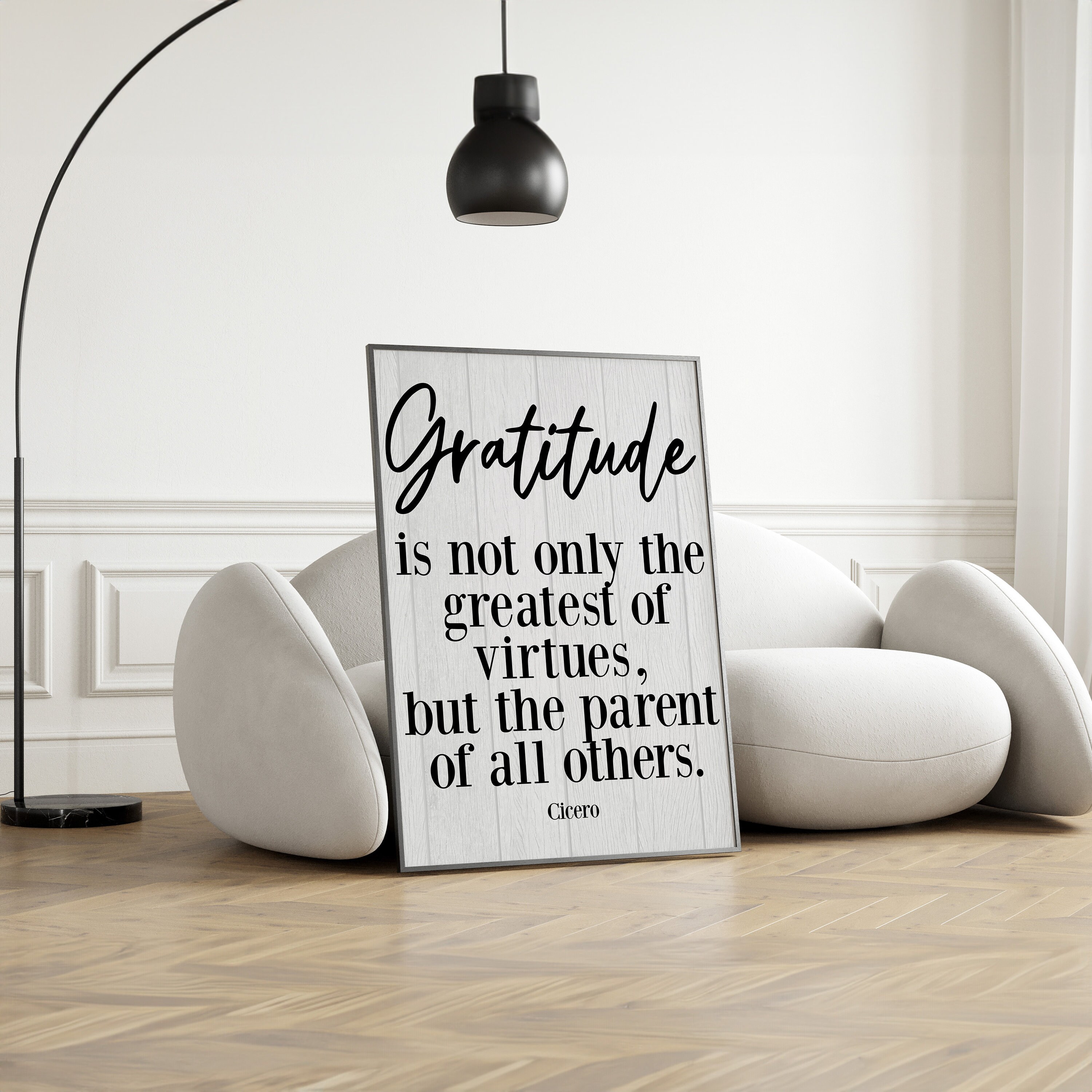 Gratitude Wall Art, Inspirational Quote Gift, Motivational Poster Gift ...