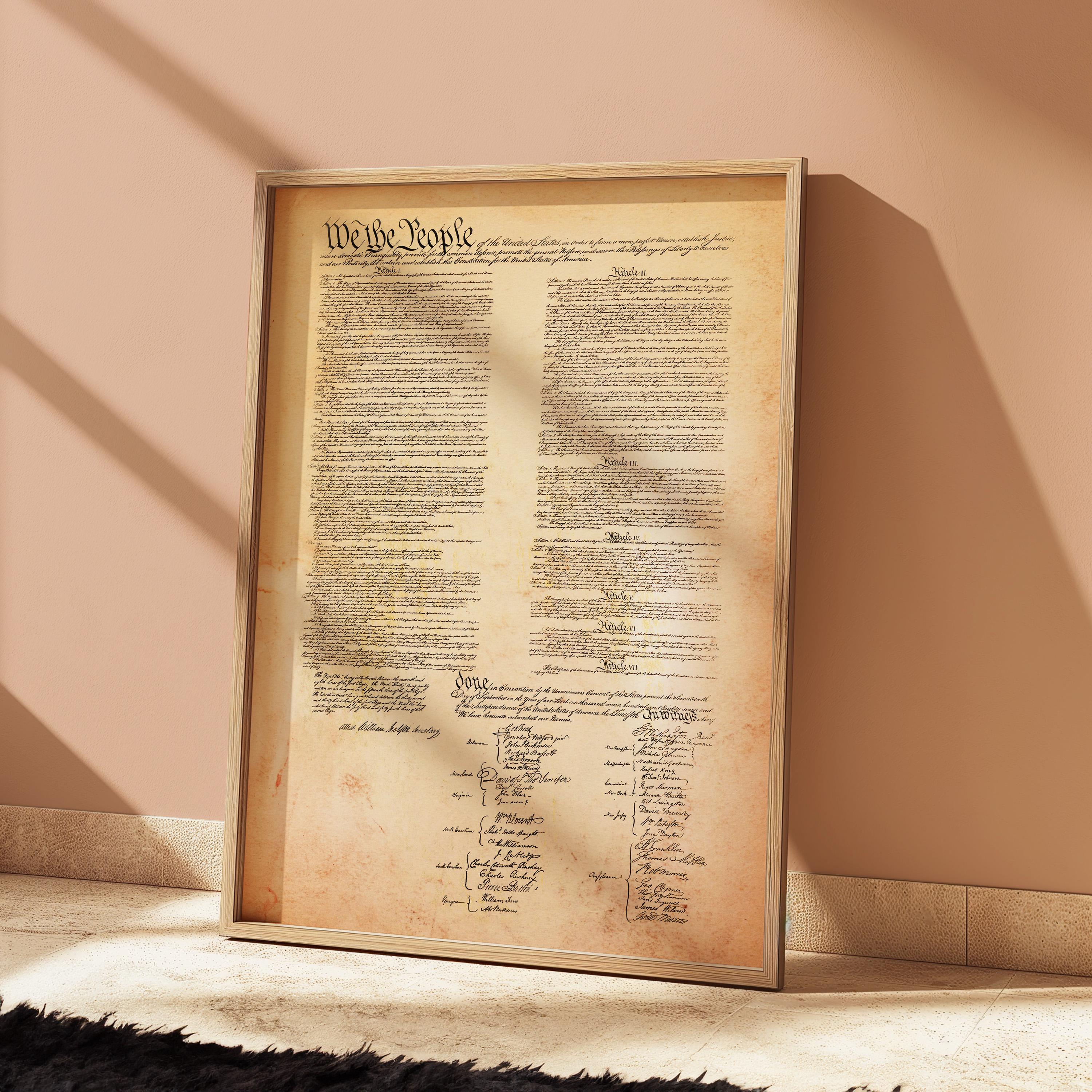 US Constitution Wall Art | We the People Print | Historical Document ...