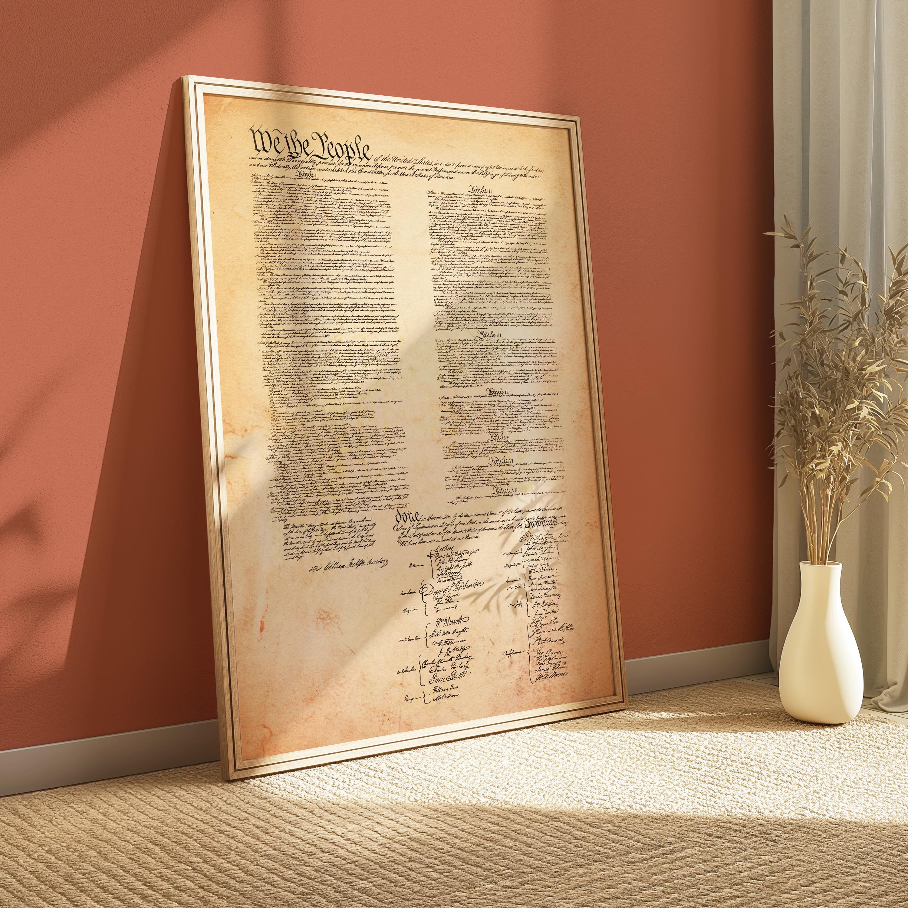 US Constitution Wall Art | We the People Print | Historical Document ...
