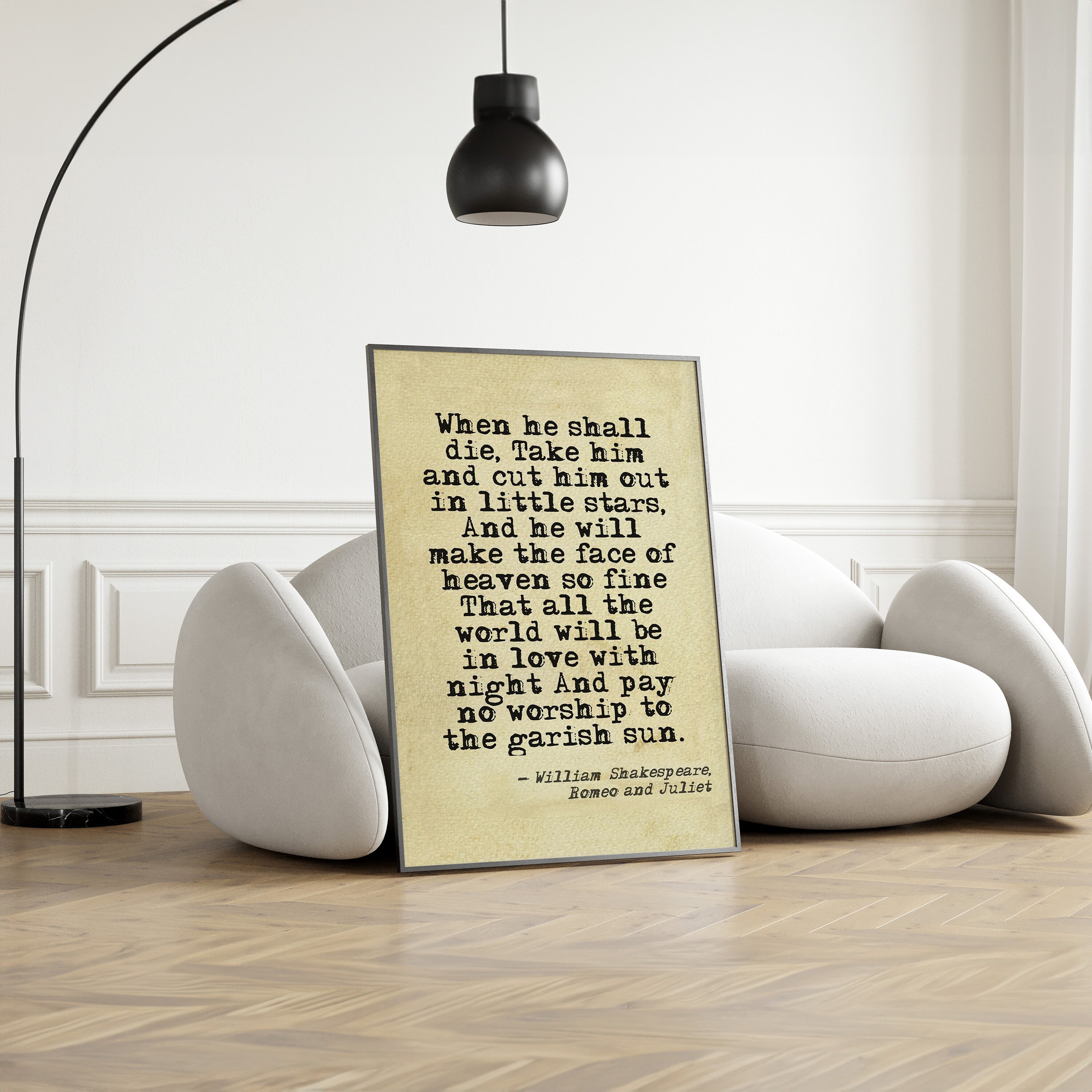 Shakespeare Love Quote Print, Romantic Wall Art Gift, Romeo and Juliet ...