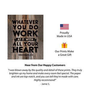 Inspirational Bible Verse Wall Art - "work at It With All Your Heart ...