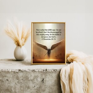 The Battle is Not Yours Print, Christian Wall Art, Inspirational Bible ...