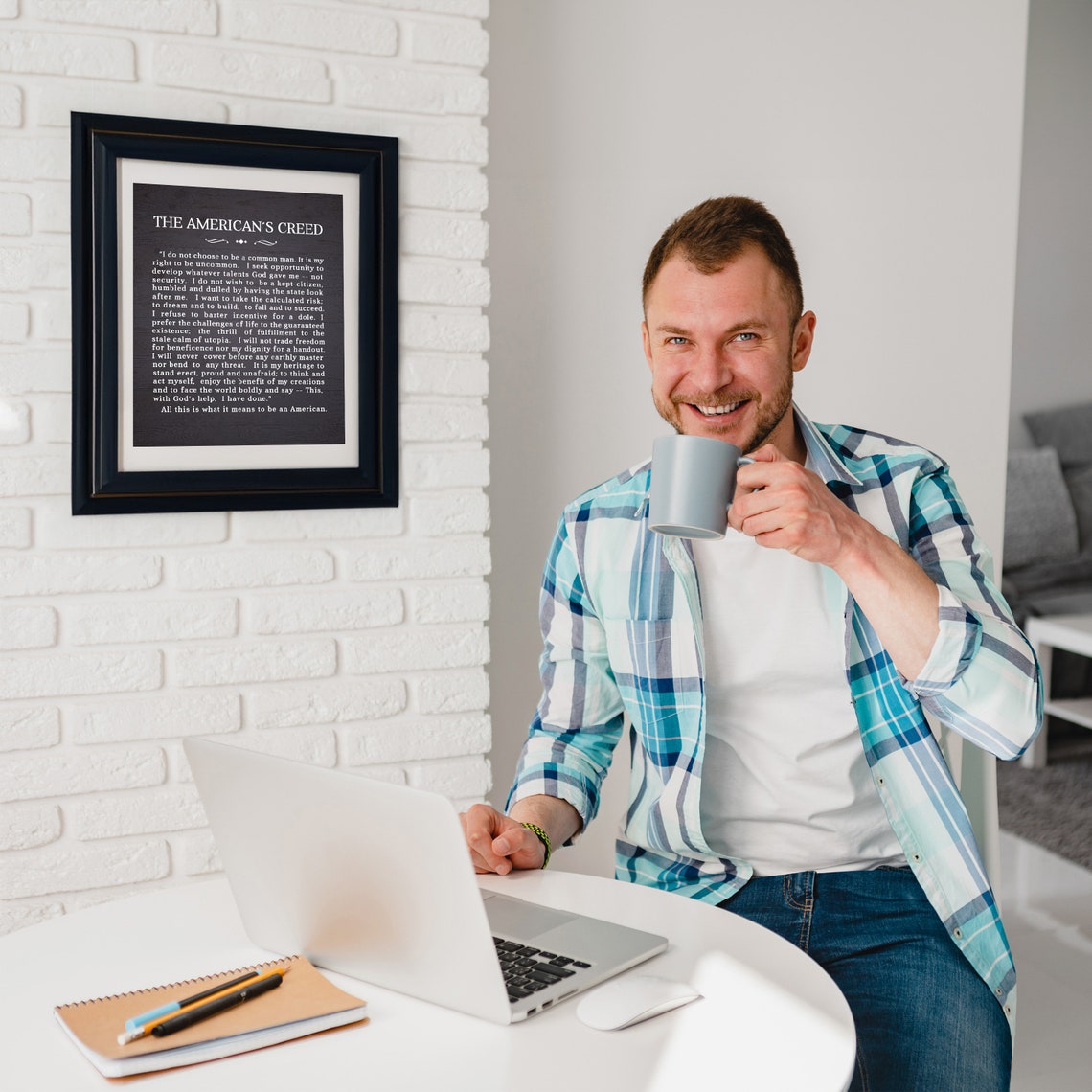 The American's Creed Wall Art Inspirational Patriotic Quote American ...