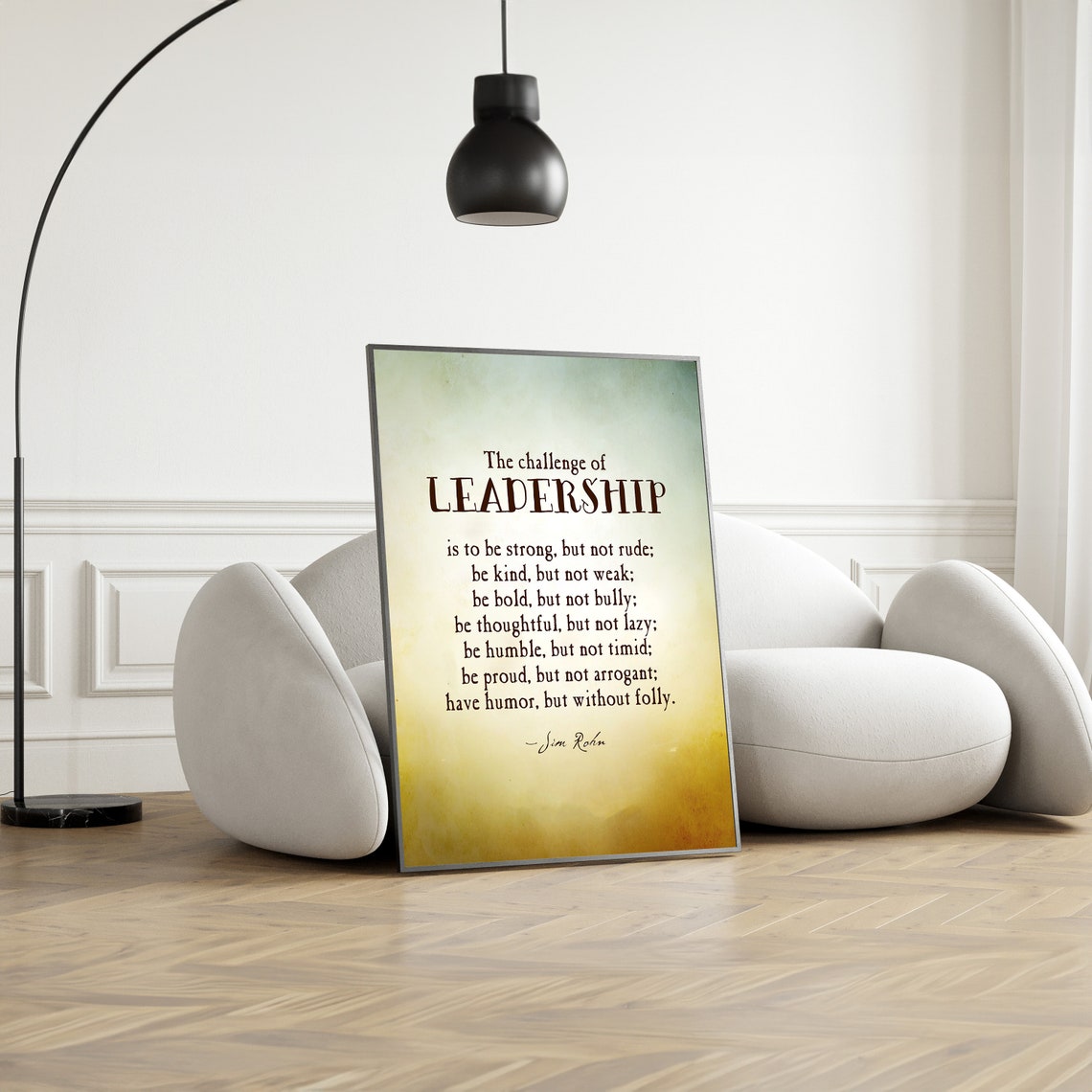 Challenge of Leadership Print, Jim Rohn Quote Art, Inspirational ...