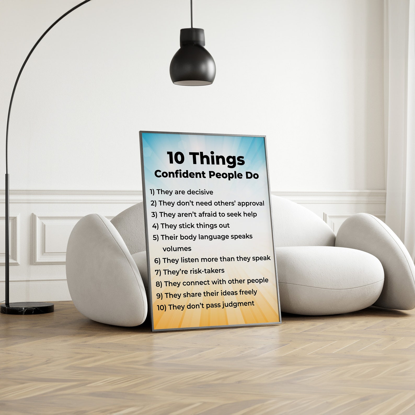 10 Things Confident People Do Wall Art, Inspirational Quote Print ...