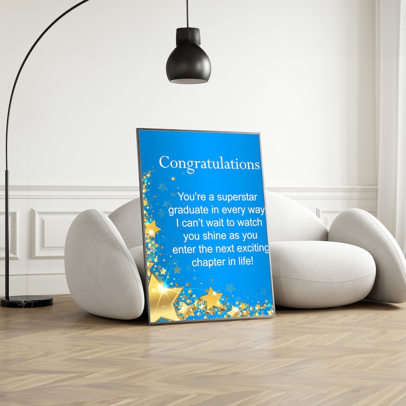 Graduation Superstar Print, Congratulations Graduate Poster ...