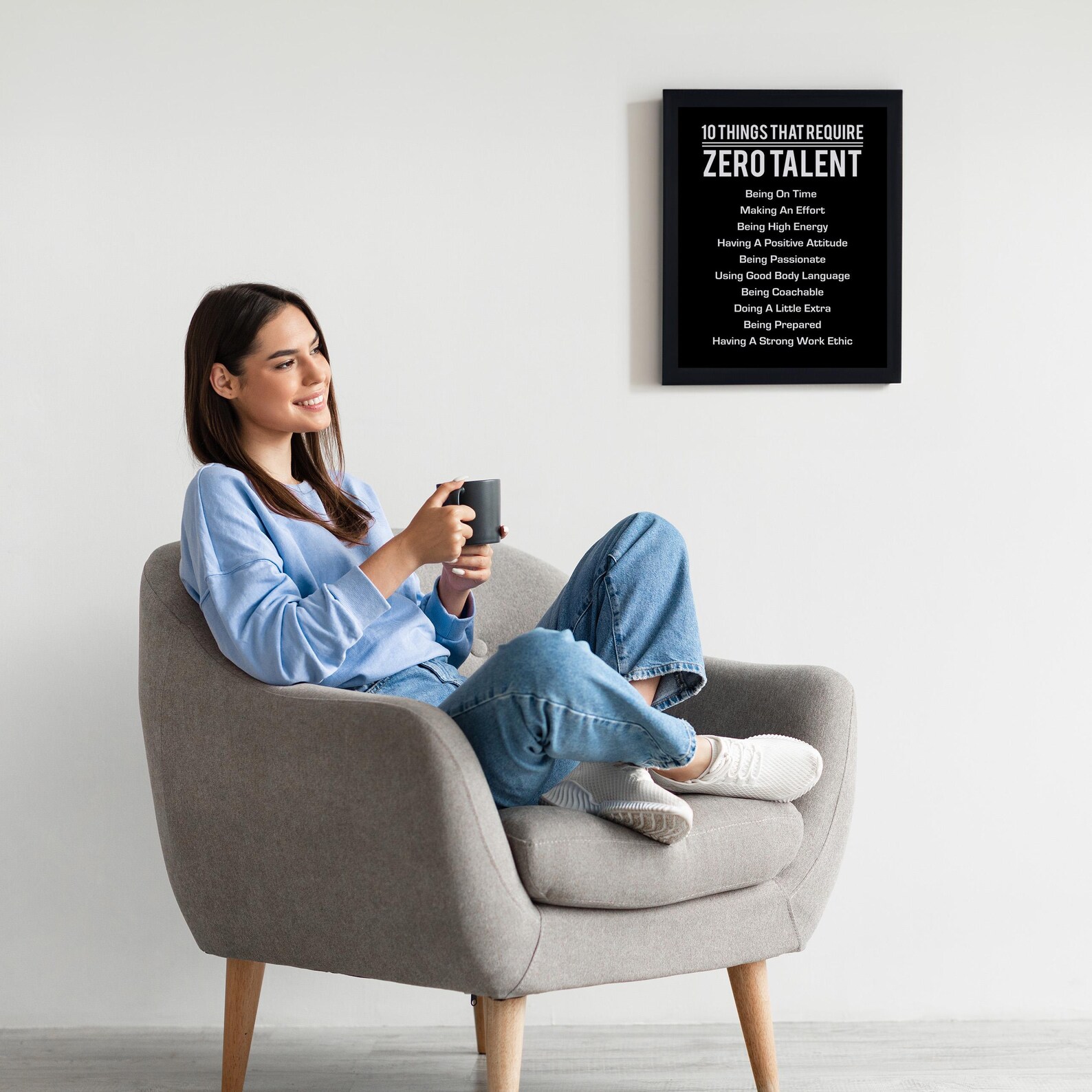 10 Things That Require Zero Talent Poster, Motivational Wall Art ...