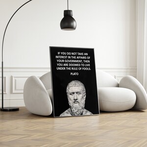 Plato Quote Print, Government Affairs Wall Art, Political Philosophy ...