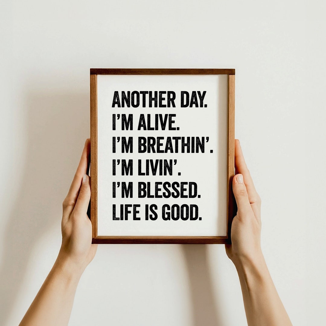 Positive Affirmation Print, Motivational Wall Art Gift, Daily Gratitude ...