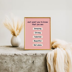 You Are Amazing Wall Art, Inspirational Quote Print, Motivational ...