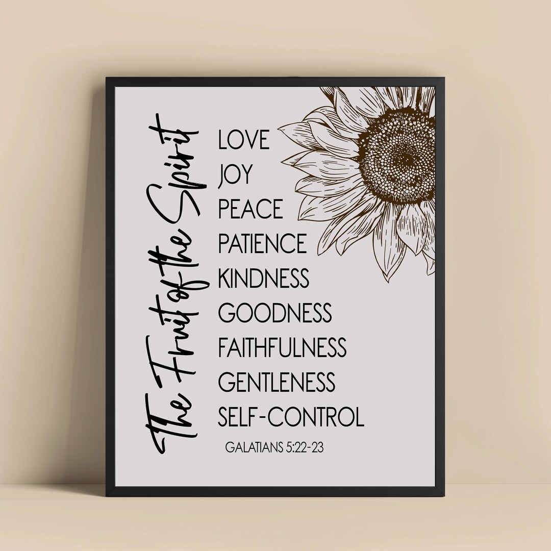 Christian Wall Art Print - "the Fruit of the Spirit" - Galatians 5:22 ...