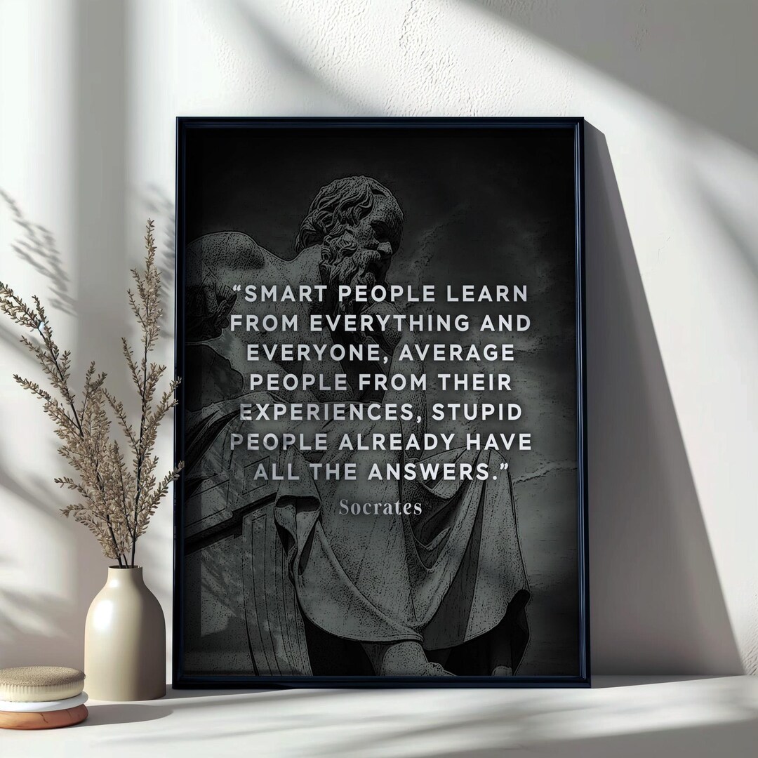 Inspirational Quote Wall Art - "smart People Learn From Everything ...