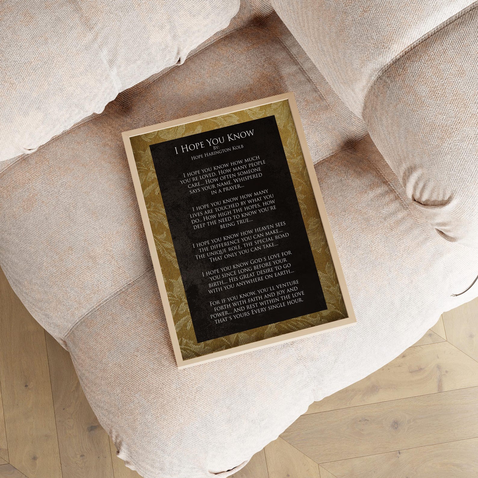 I Hope You Know Poem Wall Art, Inspirational Poem Gift, Poetry Gift ...
