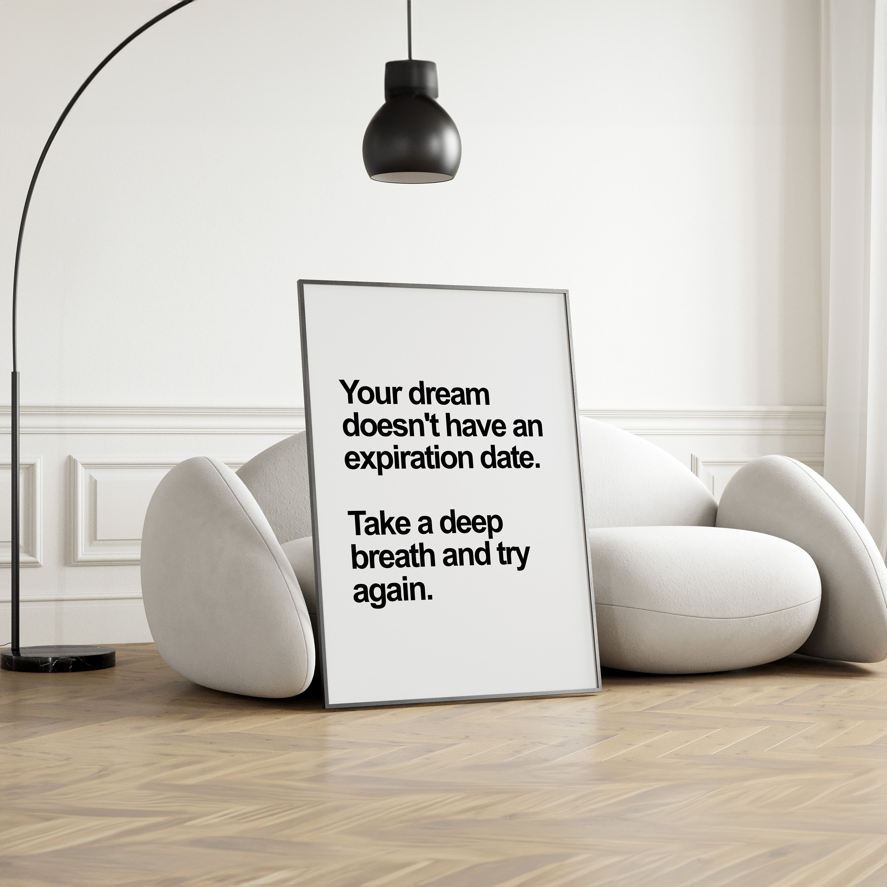 Inspirational Dream Quote Poster Print, Motivational Wall Art Gift ...