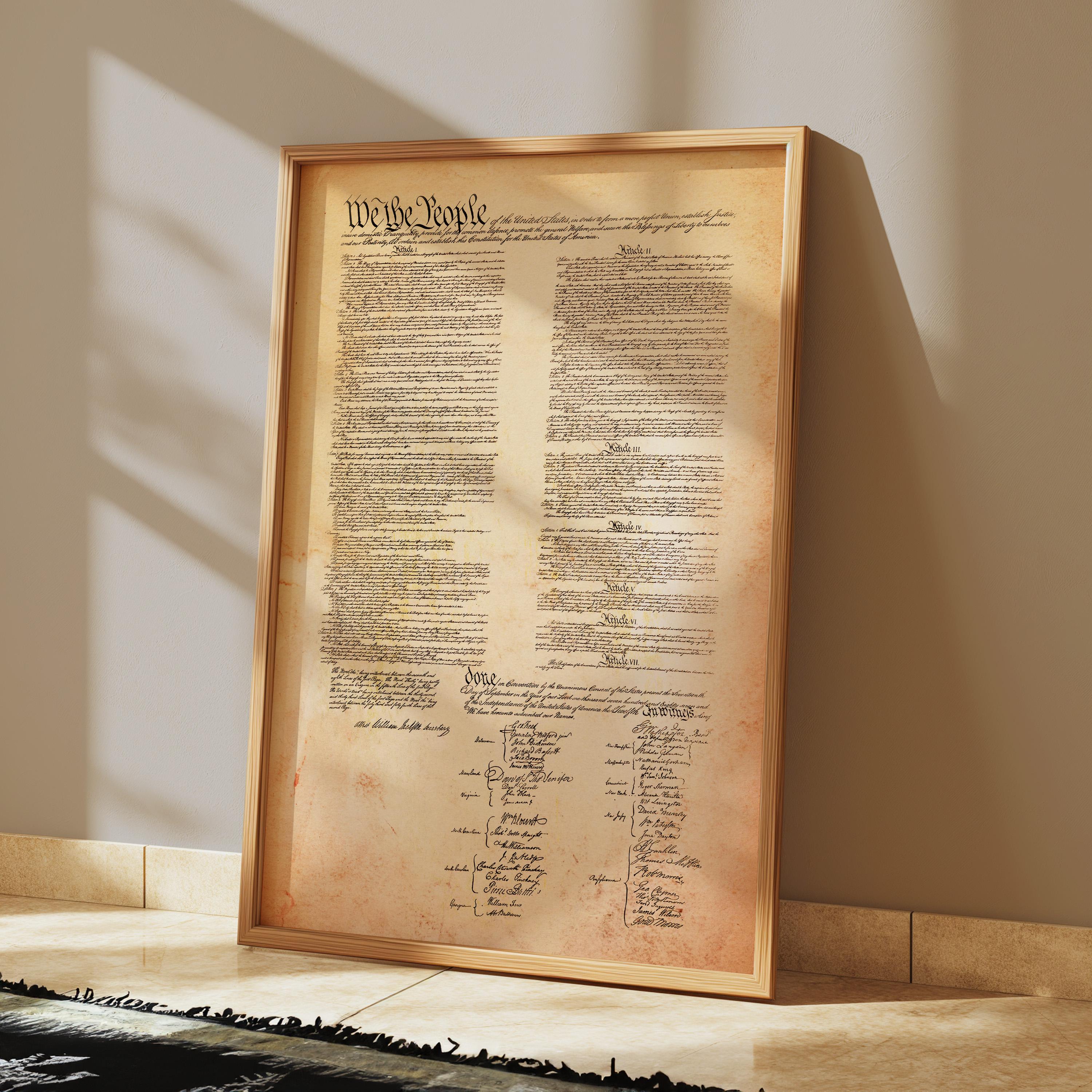 US Constitution Wall Art | We the People Print | Historical Document ...