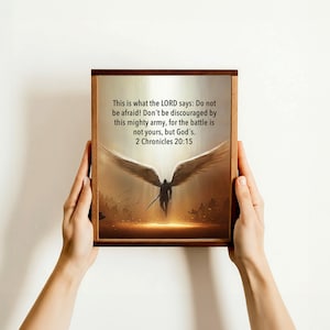 The Battle is Not Yours Print, Christian Wall Art, Inspirational Bible ...