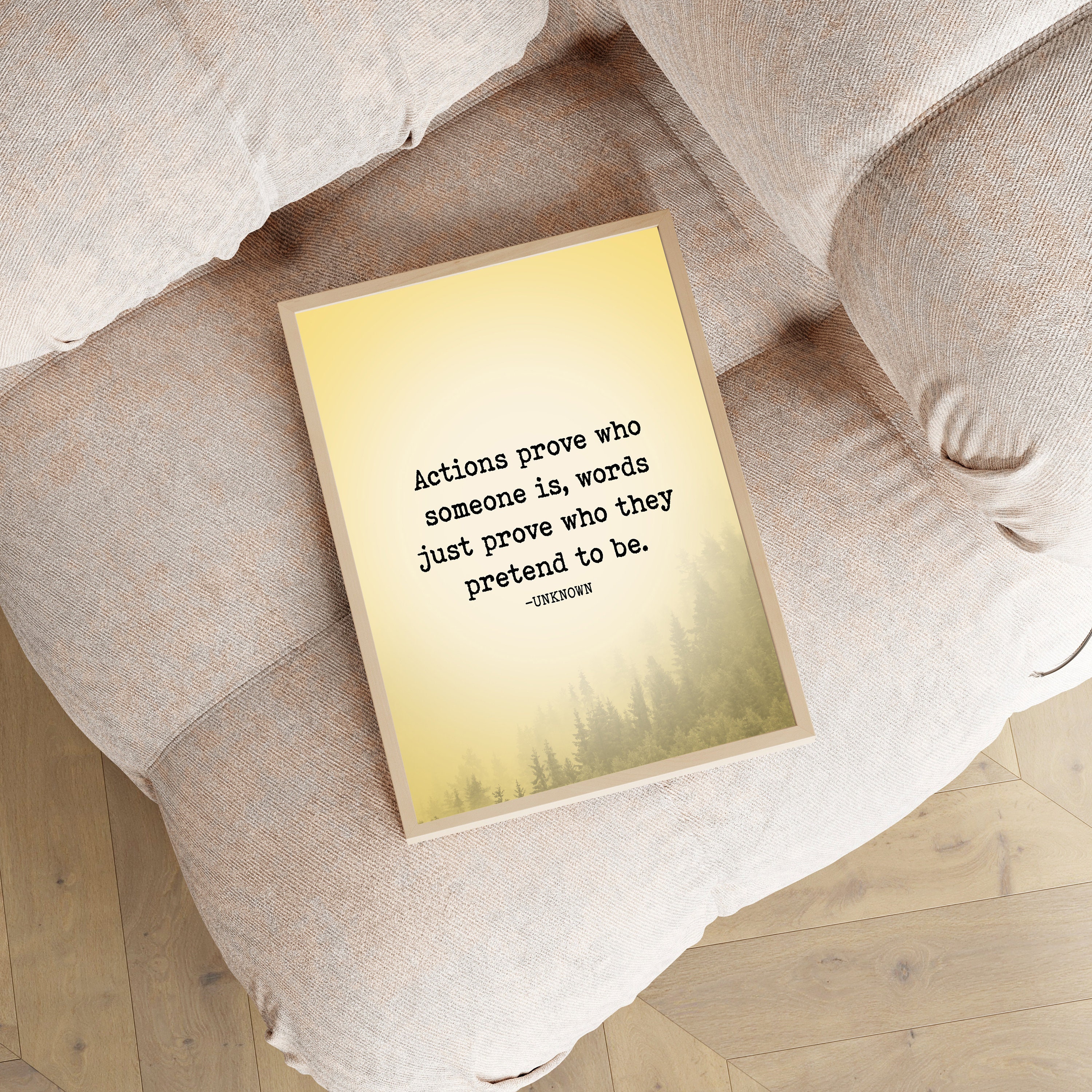 Actions Prove Who Someone is Wall Art - Inspirational Quote Poster ...