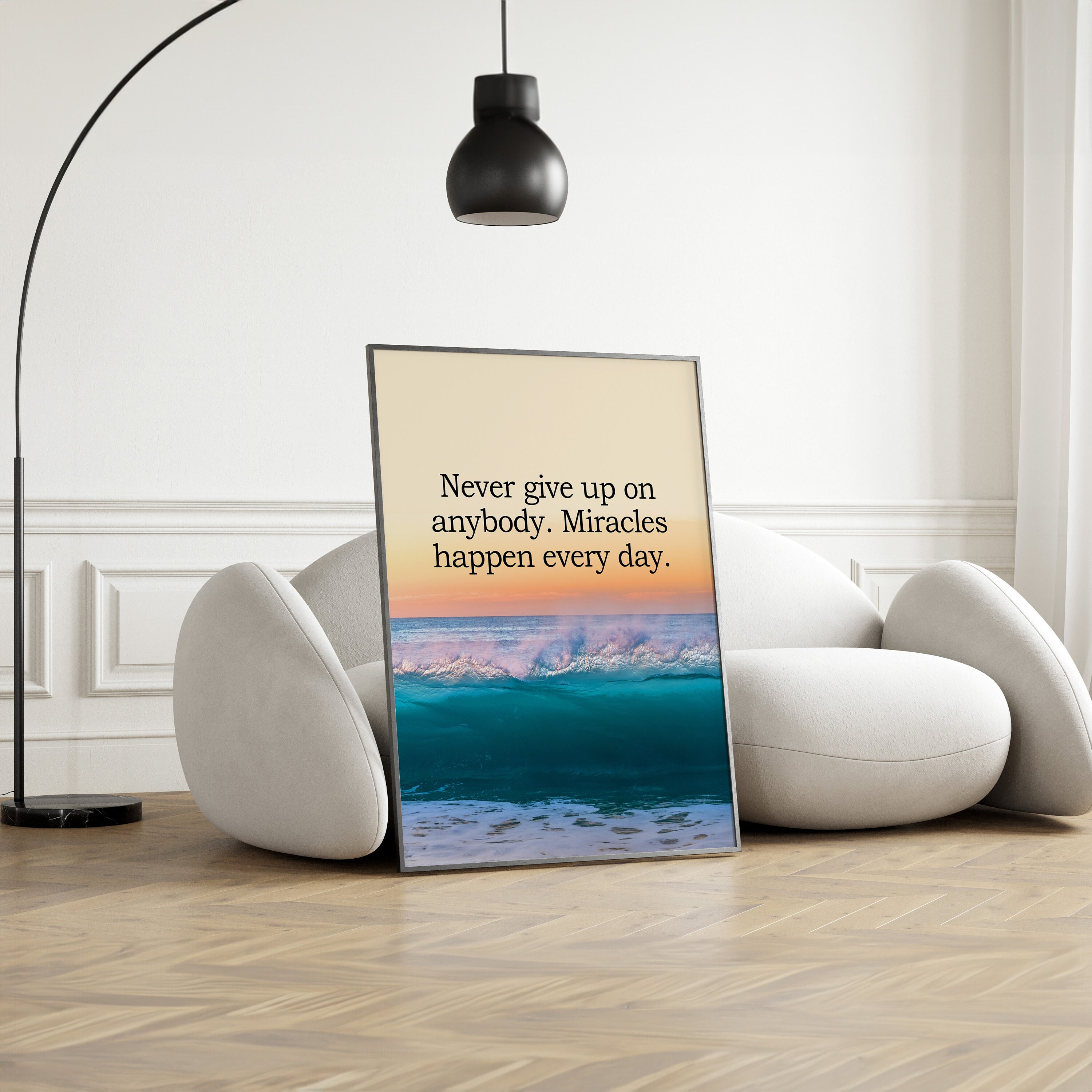 Miracles Happen Every Day Poster, Inspirational Quote Wall Art ...