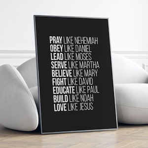 Inspirational Christian Wall Art - "pray Like Nehemiah, Love Like Jesus ...