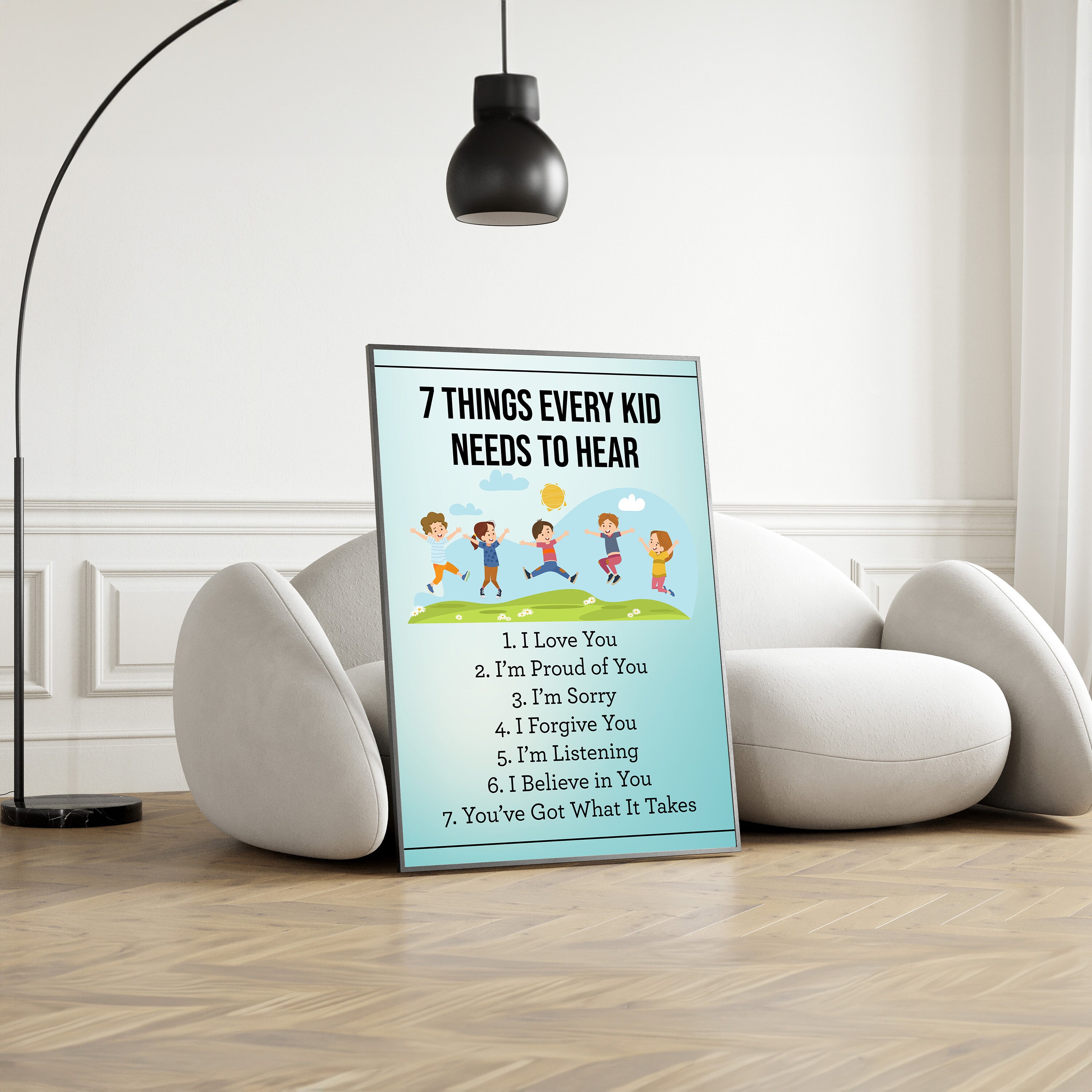 7 Things Every Kid Needs to Hear Wall Art - Inspirational Print for ...