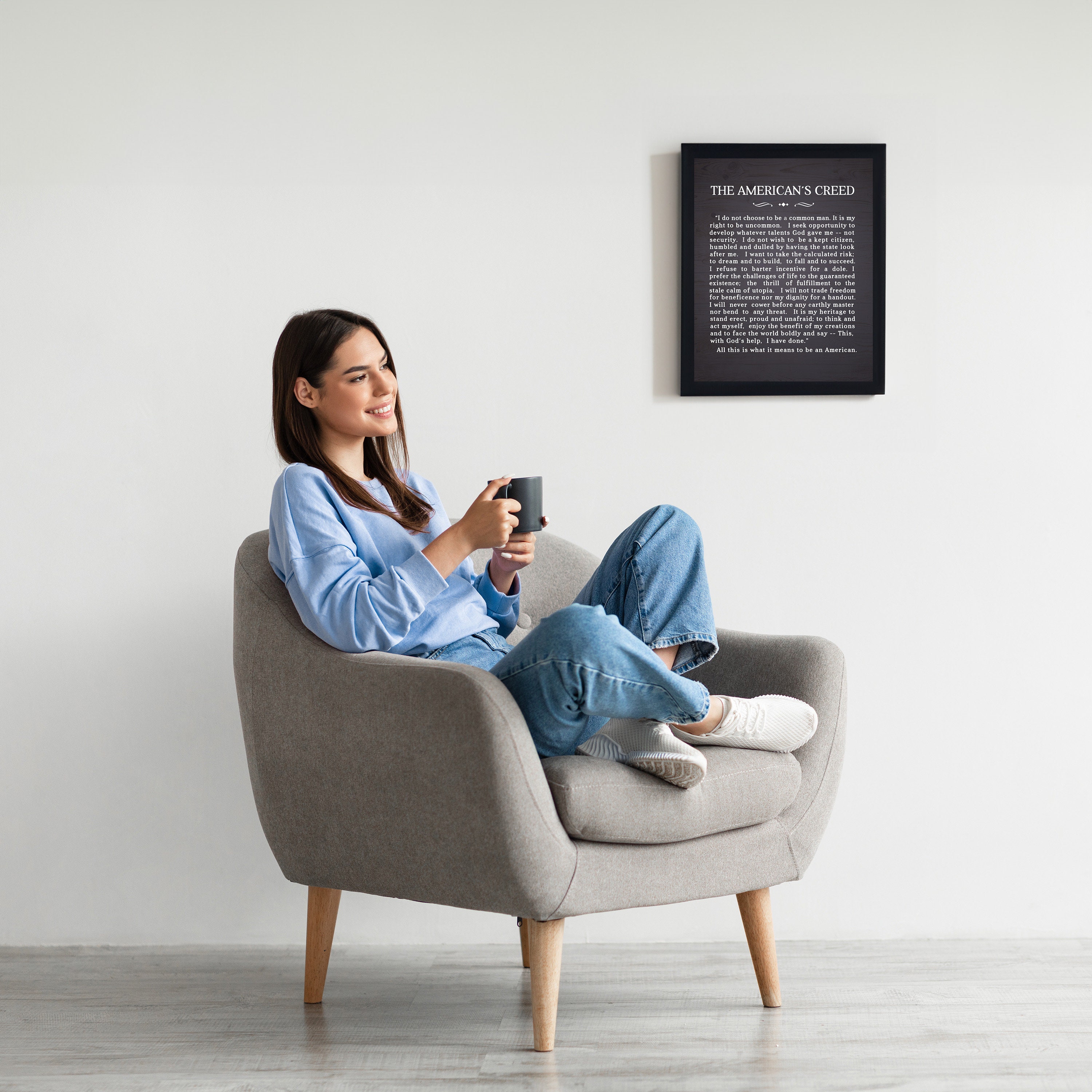 The American's Creed Wall Art Inspirational Patriotic Quote American ...