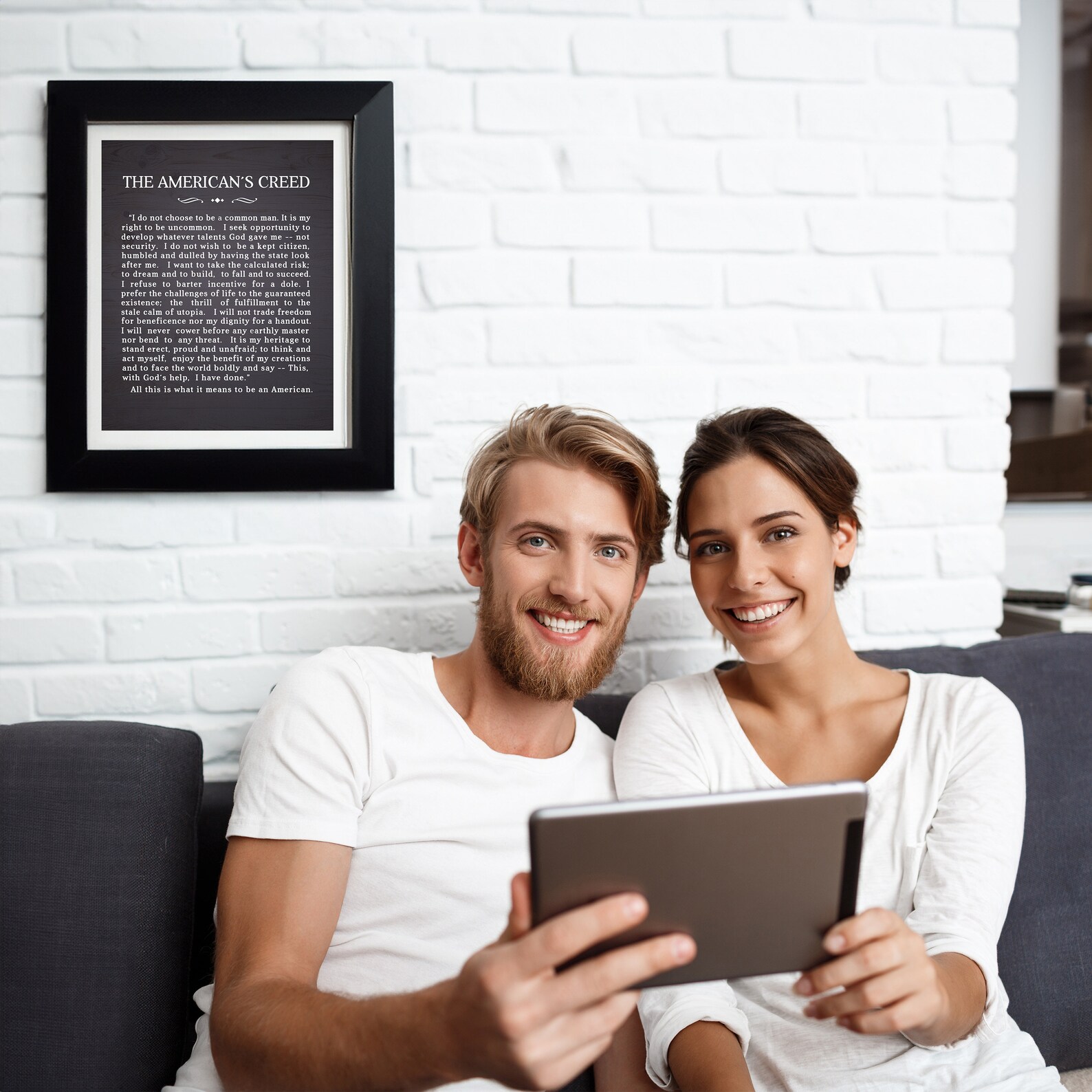 The American's Creed Wall Art Inspirational Patriotic Quote American ...