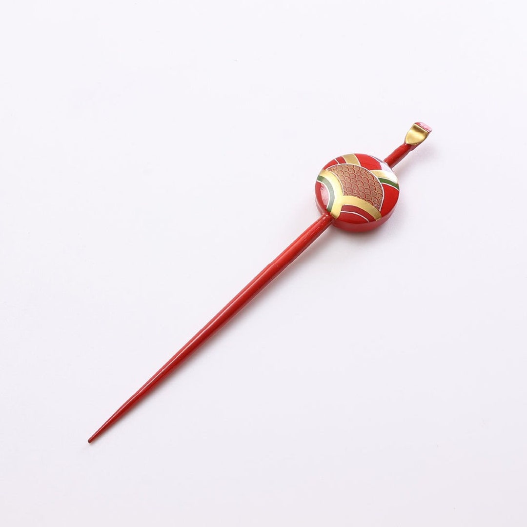 Japanese Vintage Geisha Hair Stick Kanzashi, Geisha Hairpin, Flat Knot ...