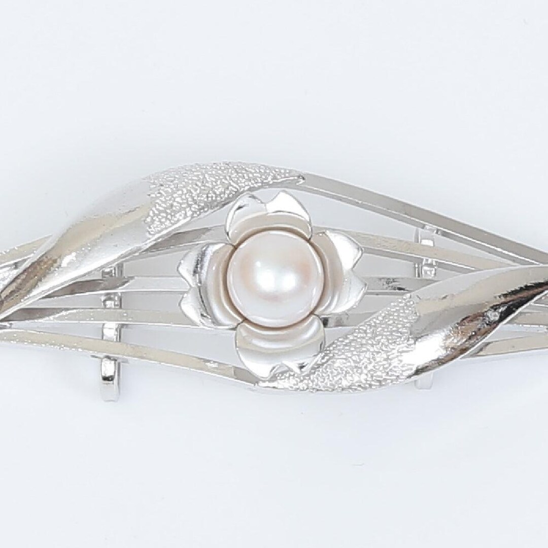 Vintage Pearl and Silver Obidome, Brooch Clasp for Obijime Cord ...