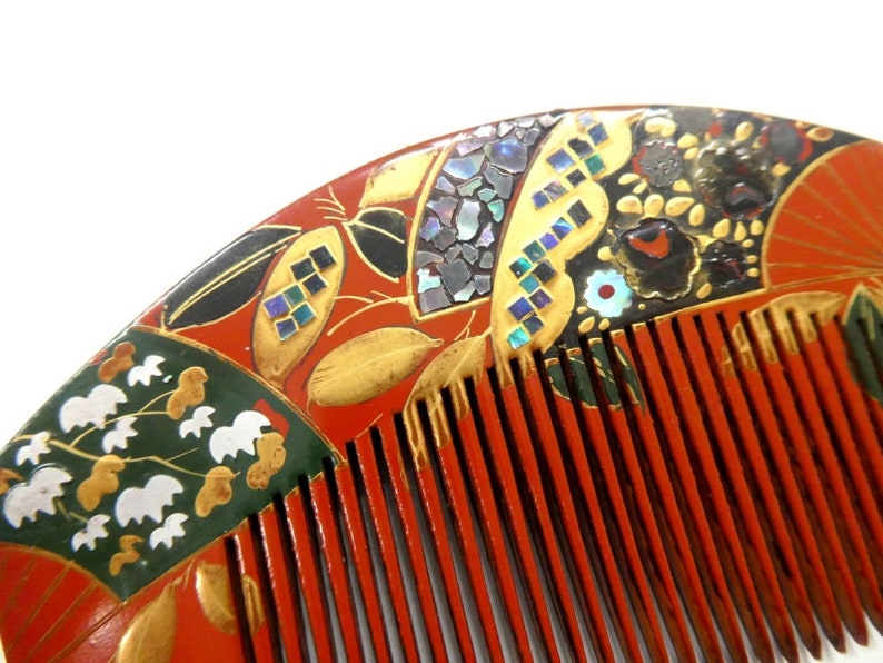 Vintage Japanese Hair Accessory Comb, Geisha Hair Comb, Hair Ornament ...