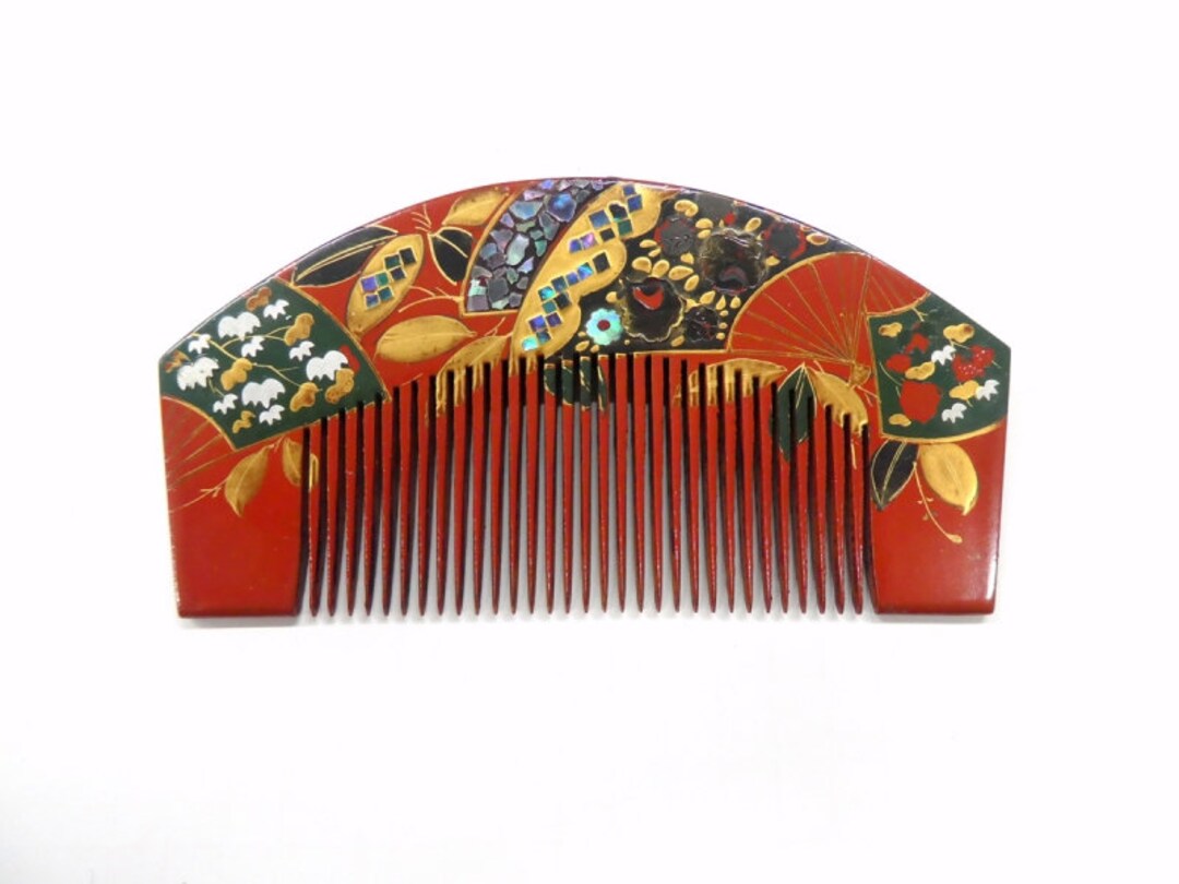 Vintage Japanese Hair Accessory Comb, Geisha Hair Comb, Hair Ornament ...