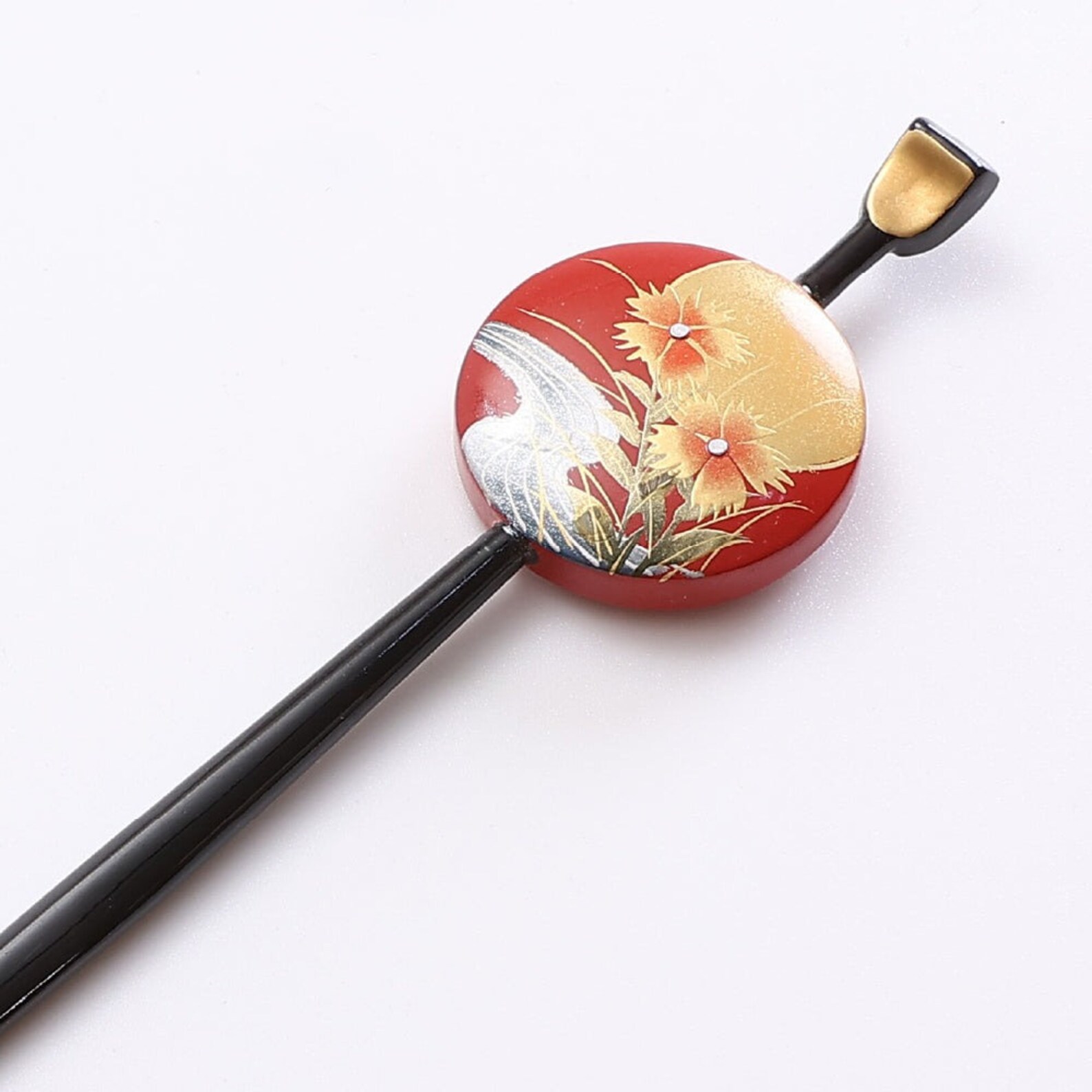 Japanese Vintage Geisha Hair Stick Kanzashi, Geisha Hairpin, Flat Knot ...