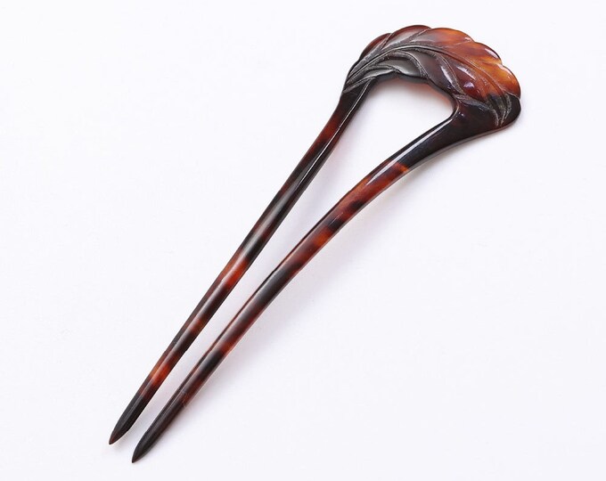 Japanese Vintage Two-trunked Kanzashi Hairpin, Antique U Shaped Hairpin ...