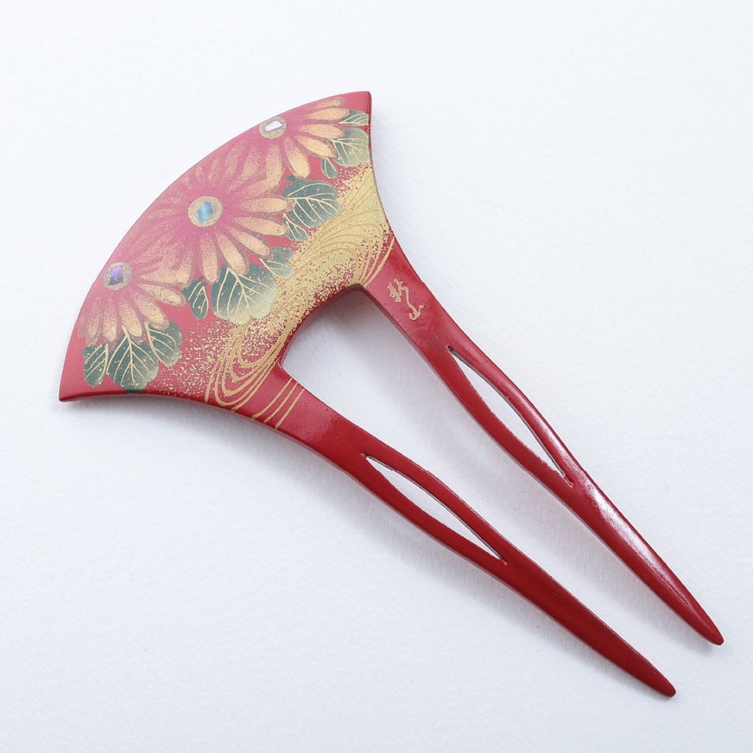 Japanese Traditional Hair Accessory Kanzashi, Decorative Geisha Hairpin ...