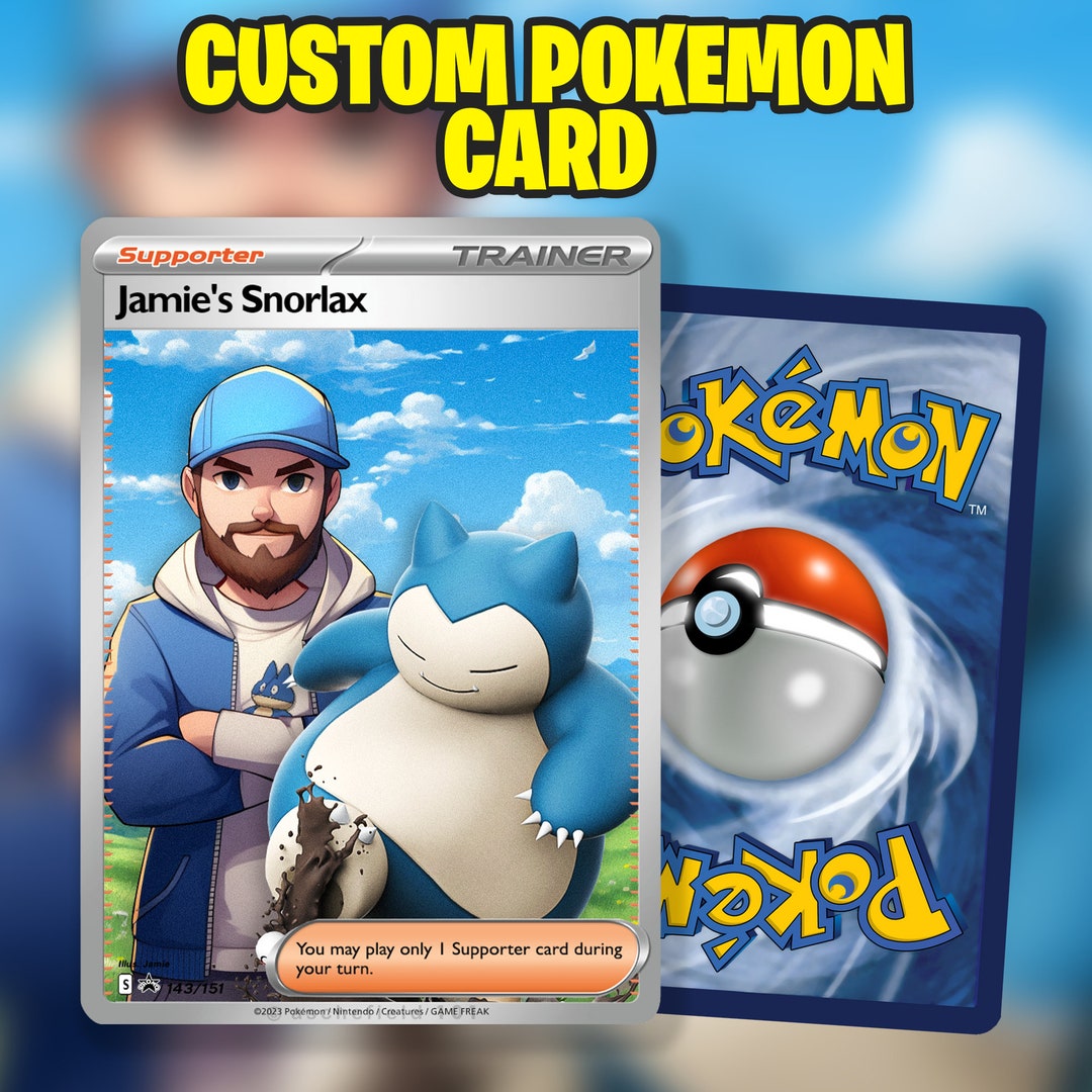 Custom Holographic Pokemon Card Turn Your Photos Into Personalised ...