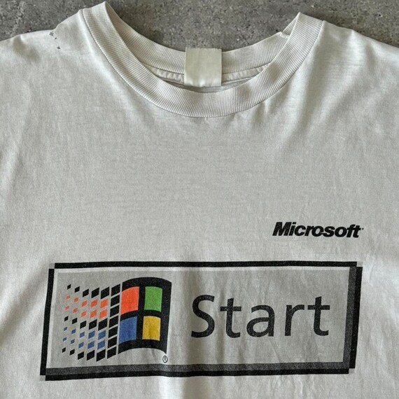 Vintage 1990s,90s Microsoft Start Windows 95 Faded Wh… - Gem